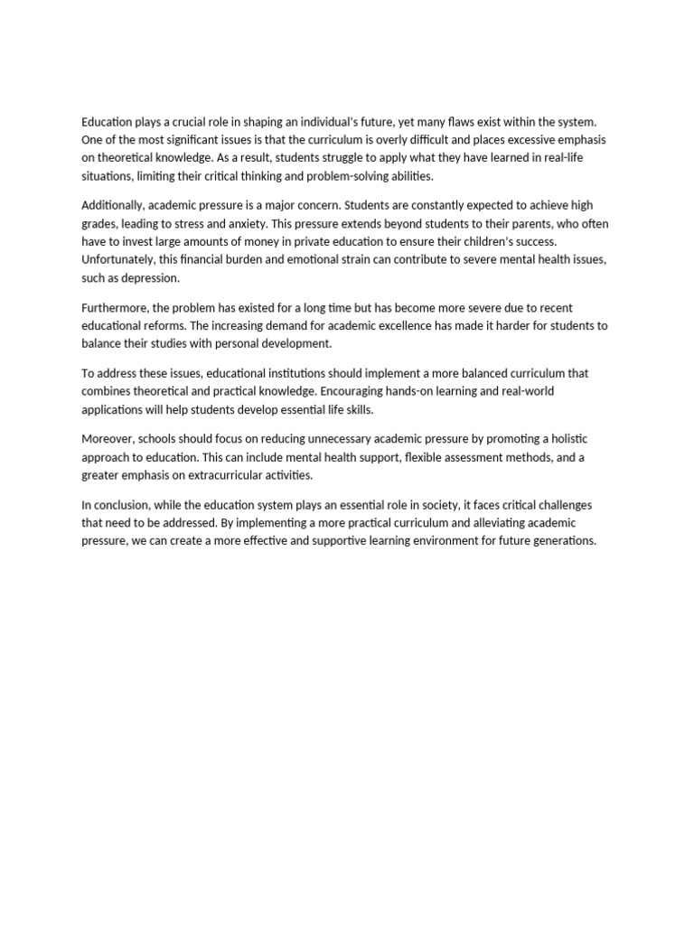 Education System Challenges & Solutions | PDF