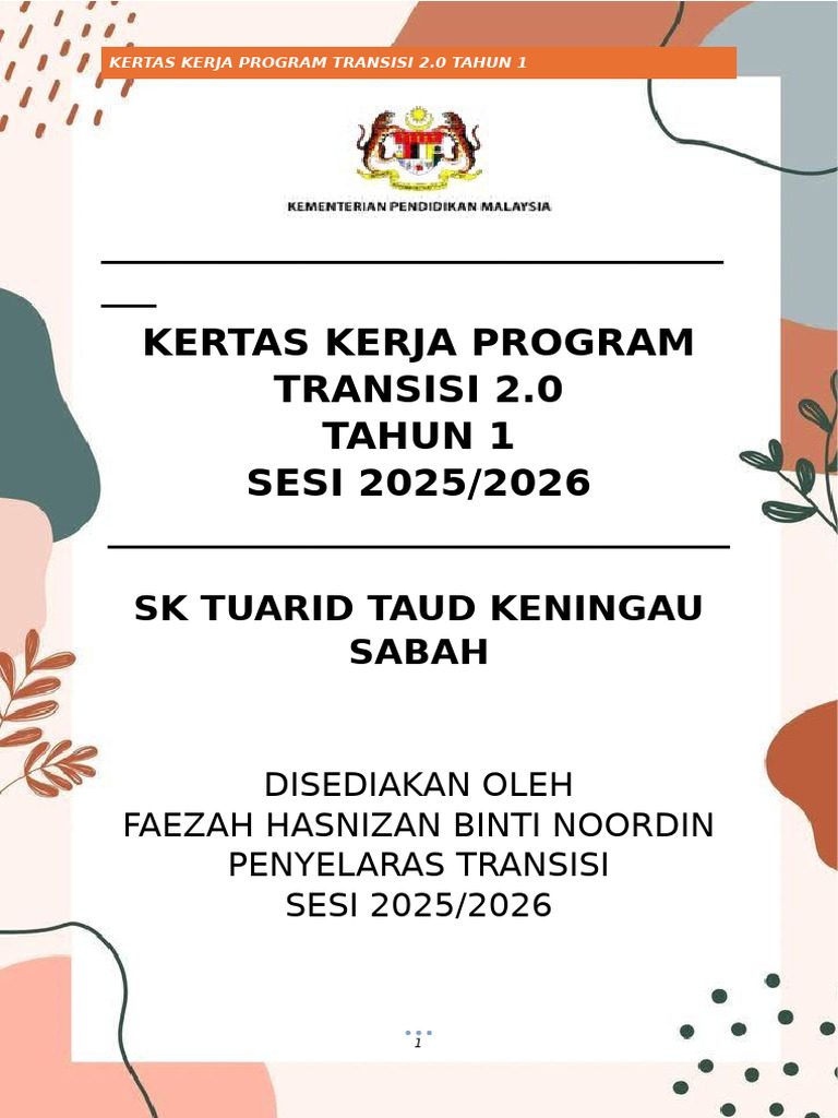 Kertas Kerja Transisi 2025 | PDF