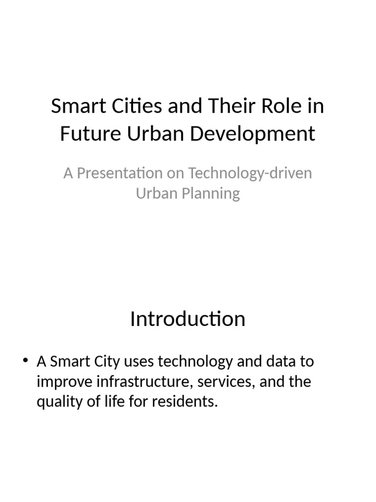 Smart Cities PPT | PDF