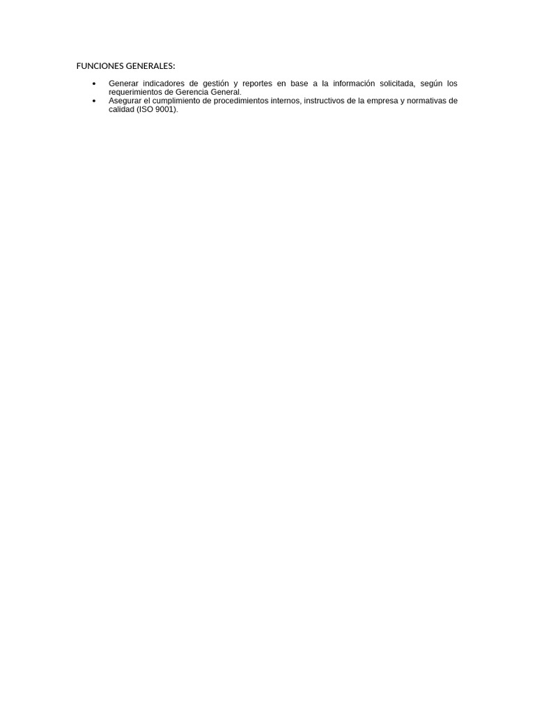FUNCIONES GENERALES | PDF