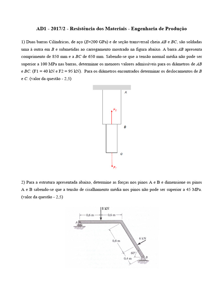 Ad1 2017-1 Perguntas | PDF