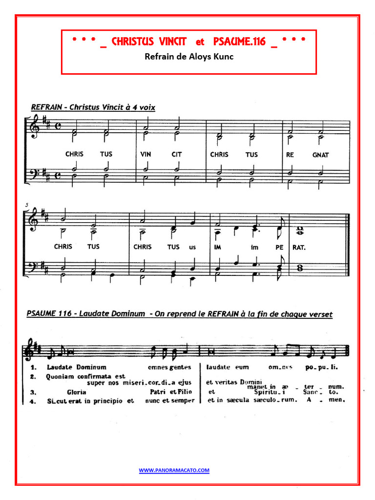 Christus Vincit Et Versets | PDF