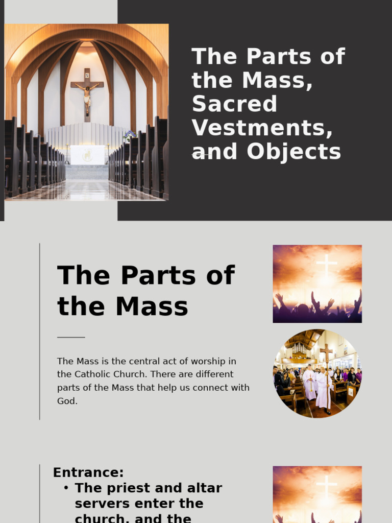 The Parts of The Mass Sacred Vestments and Objects | PDF