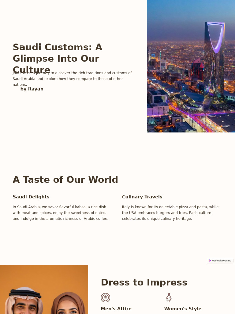 Saudi Customs A Glimpse Into Our Culture 2 | PDF