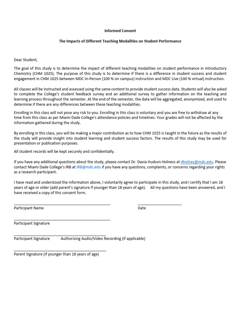 Fillable Informed Consent - Hudson - Holness | PDF | Learning