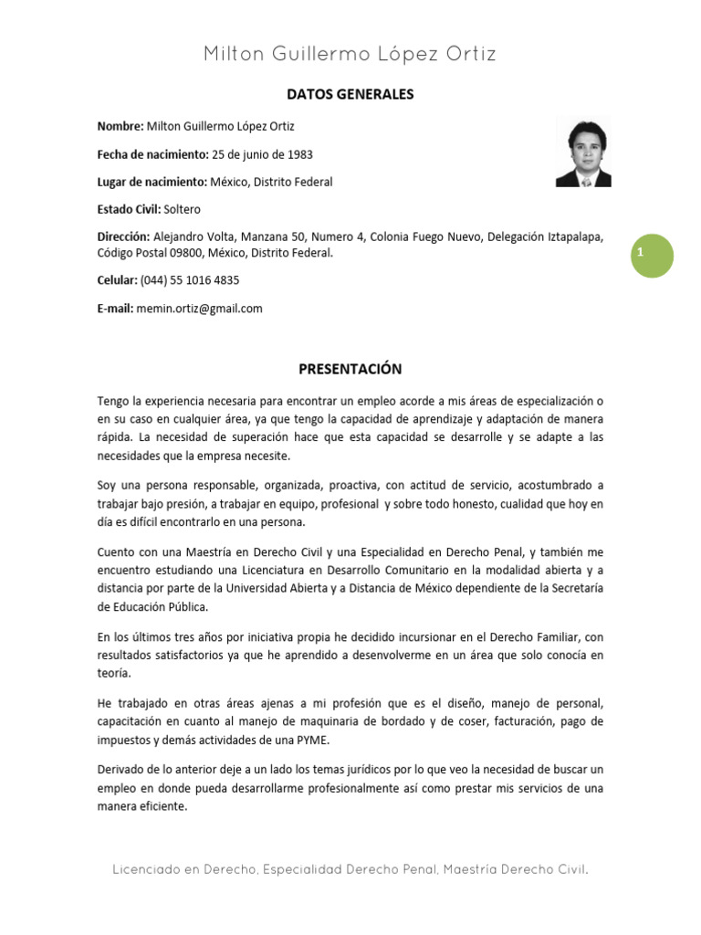 Milton Guillermo Lopez Ortiz CV 2013 | PDF | Legislador | México