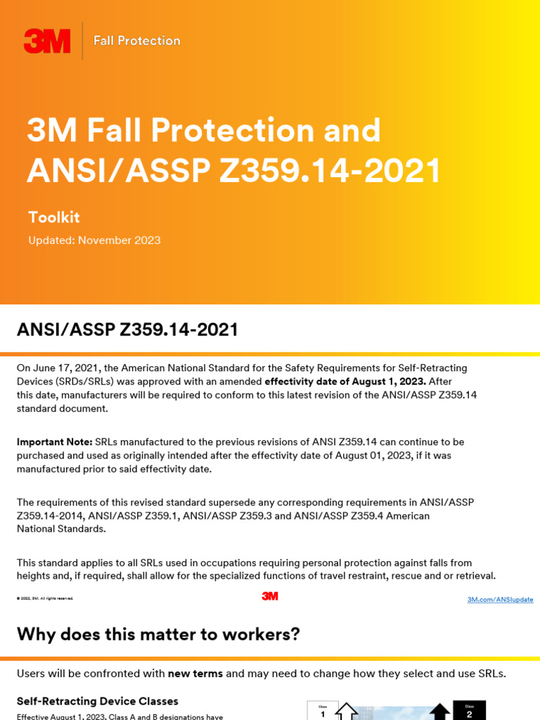 3m Fall Protection Ansiz35914 2021 Recrification Toolkit Wave 1 5 | PDF