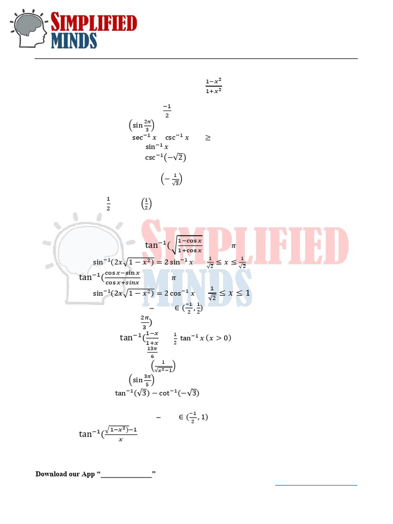 2.inverse Trigonometry Functions 2ndPUC PYQs - 7403af8c 0c8a 4908 Adfd ...