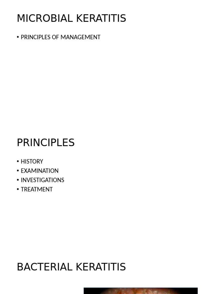 Microbial Keratitis | PDF