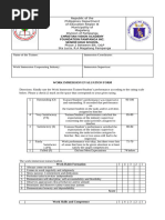 Work Immersion Evaluation Form | PDF | Competence (Human Resources) | Behavioural Sciences