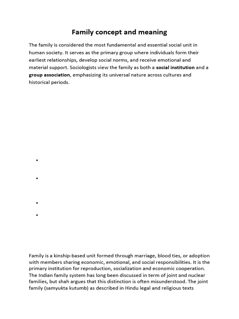 Family Concept and Meaning | PDF | Family | Kinship