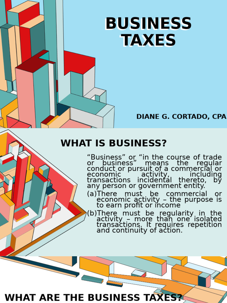 1.0 Introduction To BusTax and VAT | PDF | Taxes | Value Added Tax