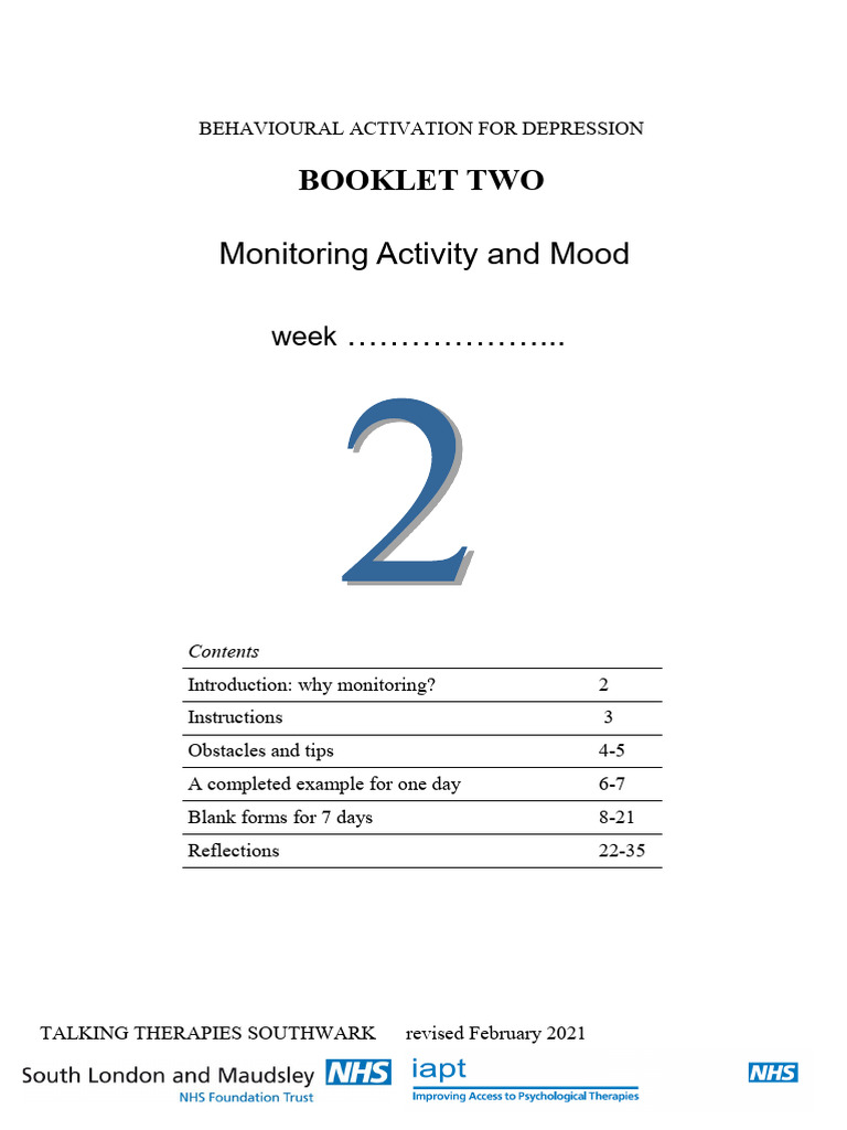 Activity and Mood Monitoring Guide | PDF | Sleep | Mood (Psychology)