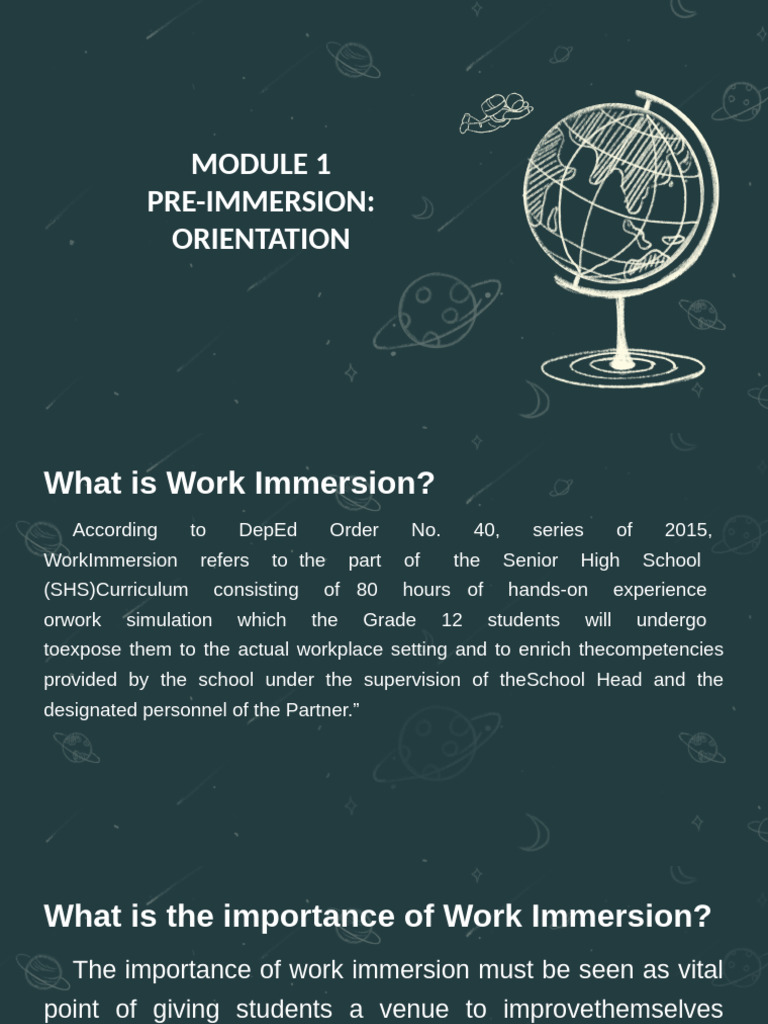 Work Immersion Report Module 1 | PDF | Curriculum | Partnership