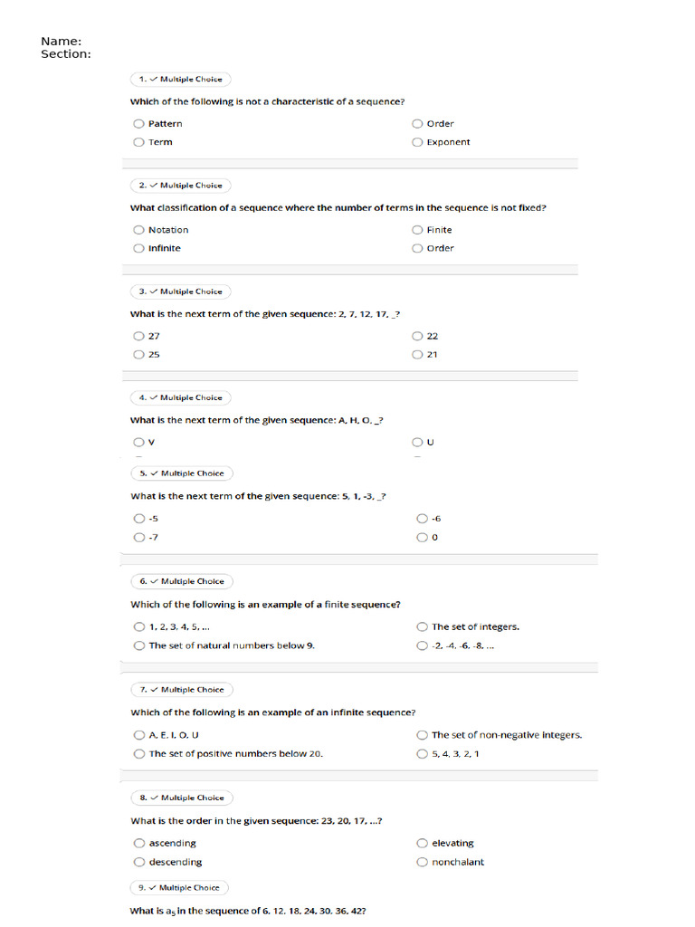 LT1 Math 10 | PDF