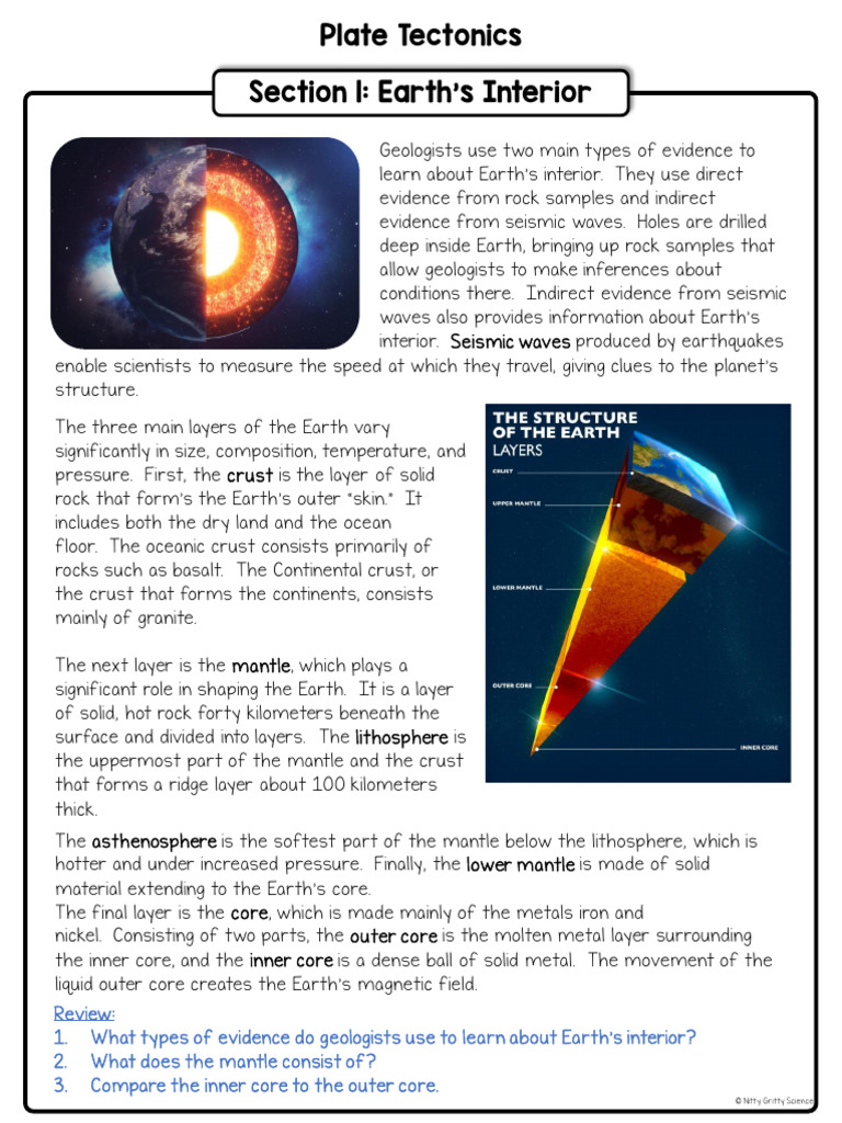 Earth's Interior: Layers and Evidence | PDF