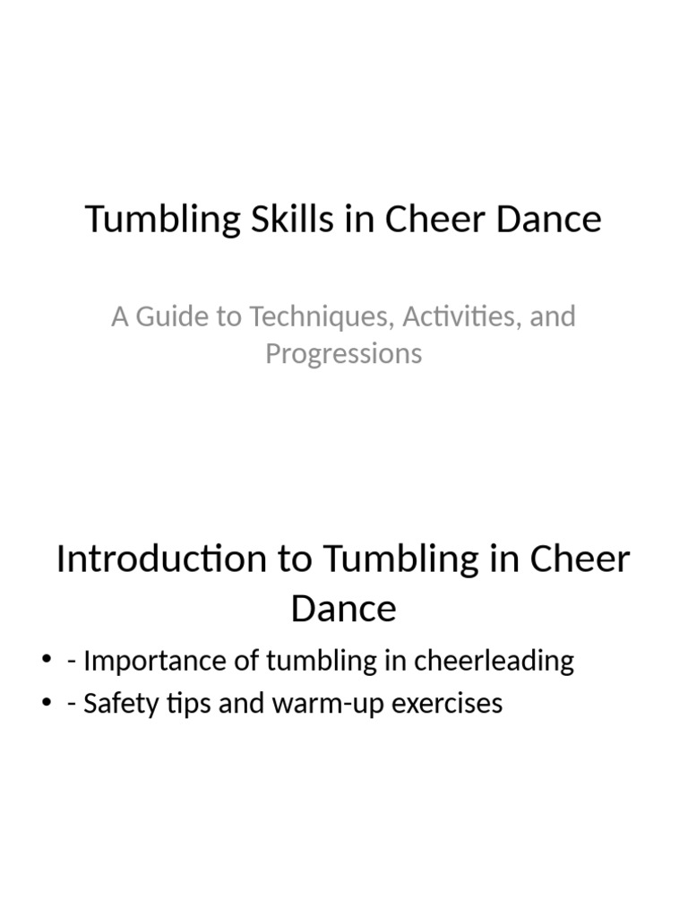 Cheer_Dance_Tumbling_Skills | PDF