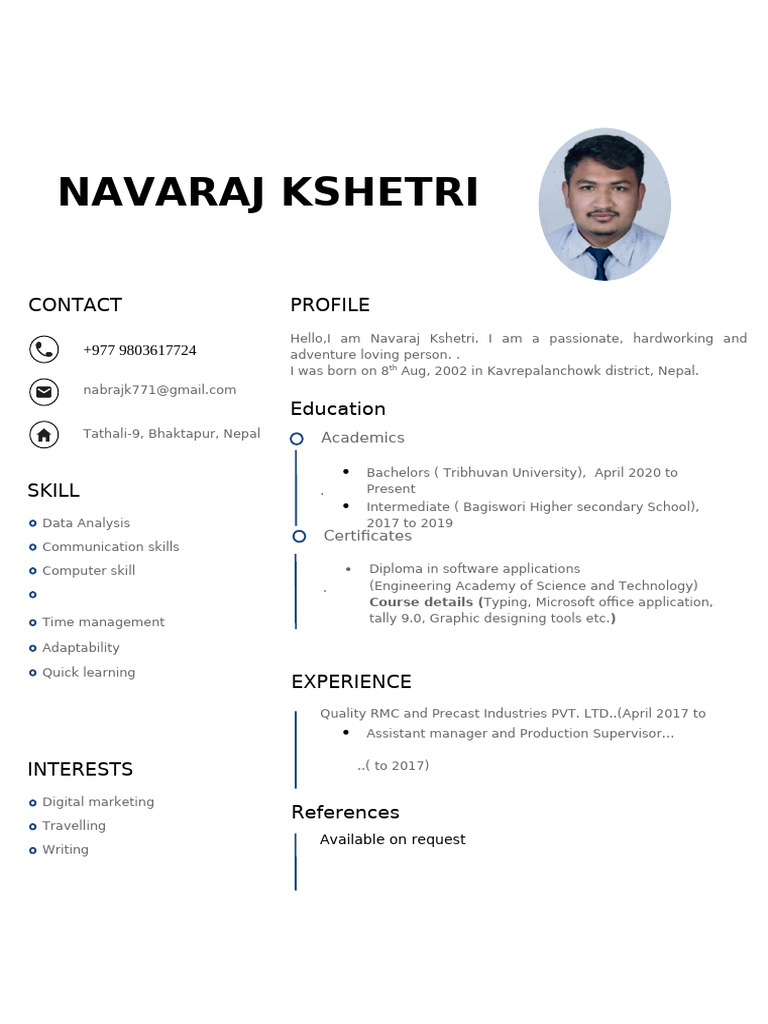 Navaraj CV | PDF