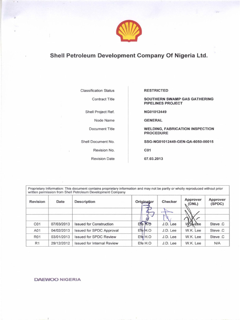 Welding, Fabrication Inspection SIR | PDF