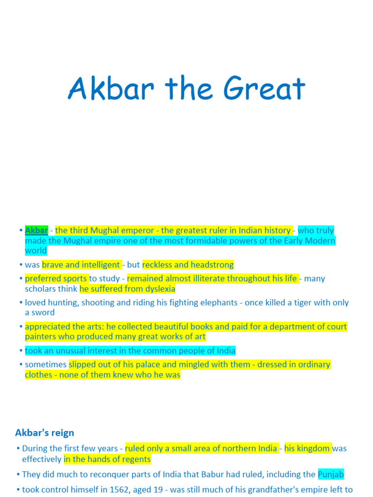 Akbar the Great: Mughal Empire's Visionary Ruler | PDF | Mughal Empire ...