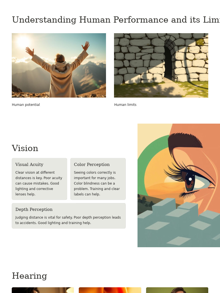 Understanding Human Performance and Its Limits | PDF | Perception | Memory