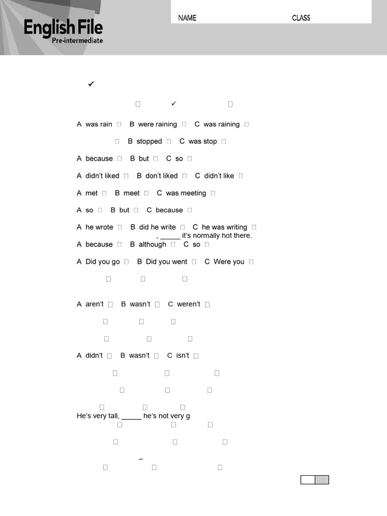 EF4e Preint Quicktest 02 | PDF | Linguistics