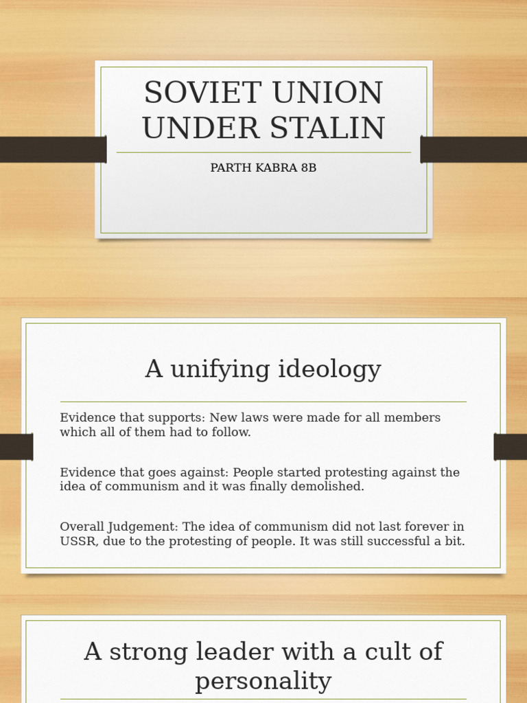 Soviet Union Under Stalin | PDF | Joseph Stalin | Soviet Union