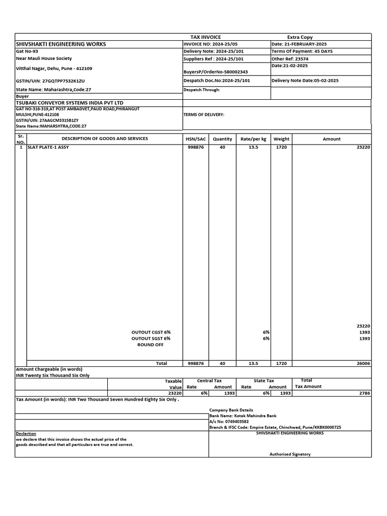 Invoice Format 2 Extra | PDF | Economies | Government Finances