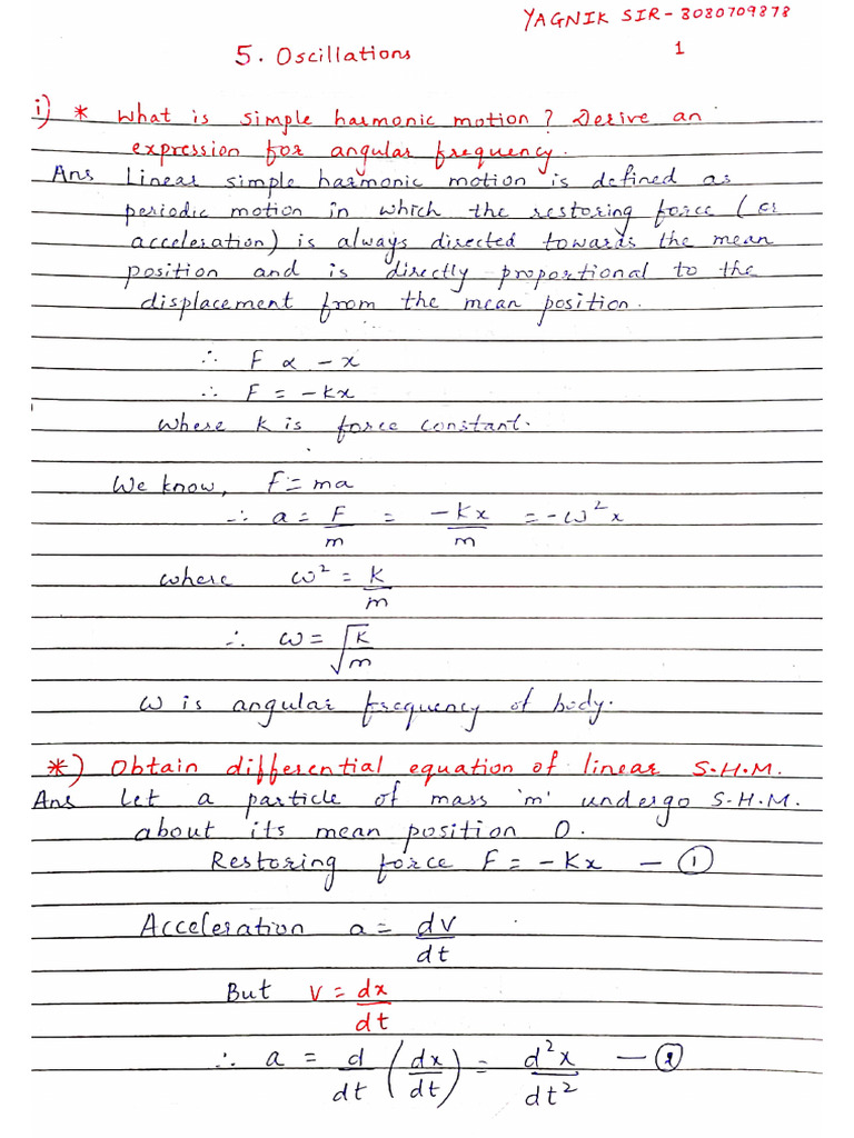 Oscillations-1 | PDF