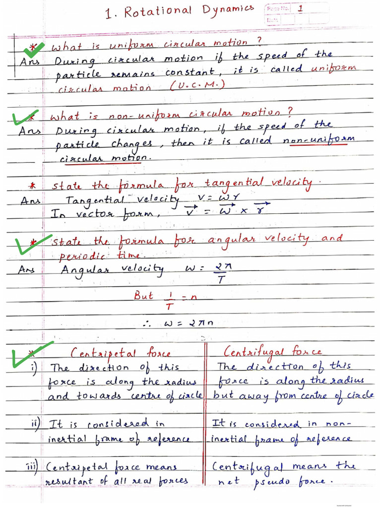 Rotational Dynamics-1 | PDF