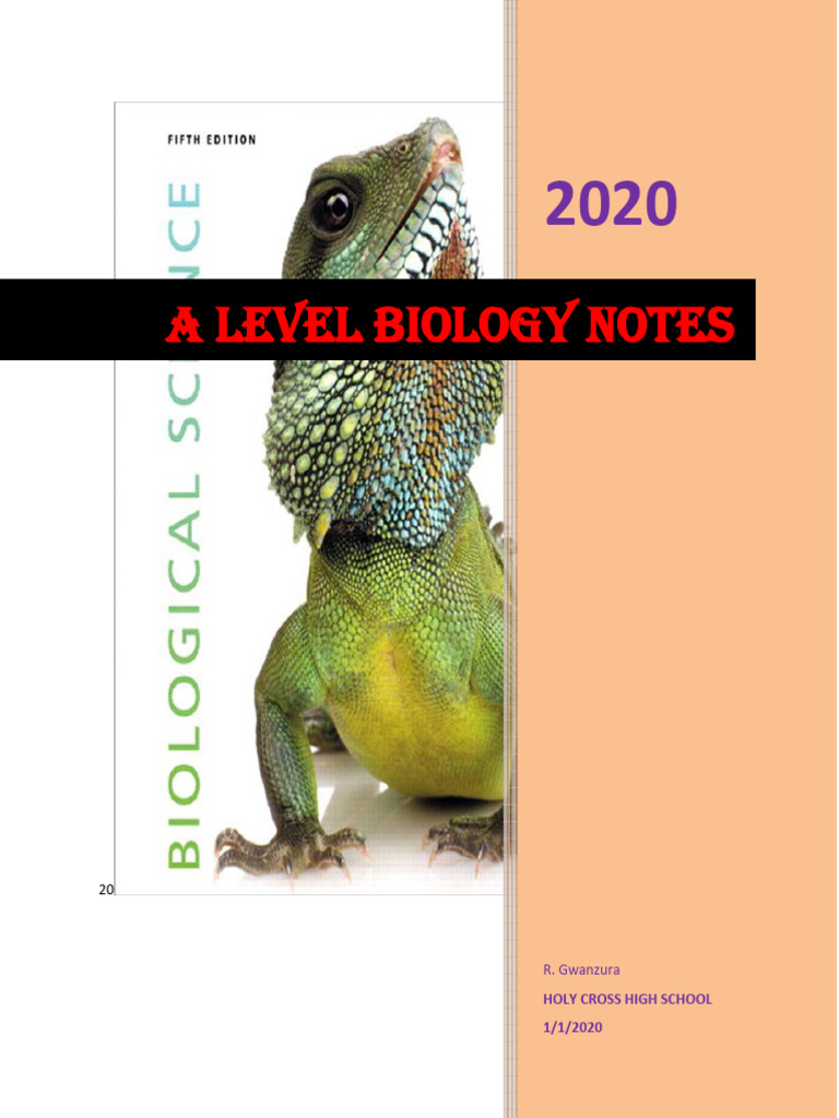 A Level Biology Notes 2020 Edition | PDF | Microscope | Meiosis