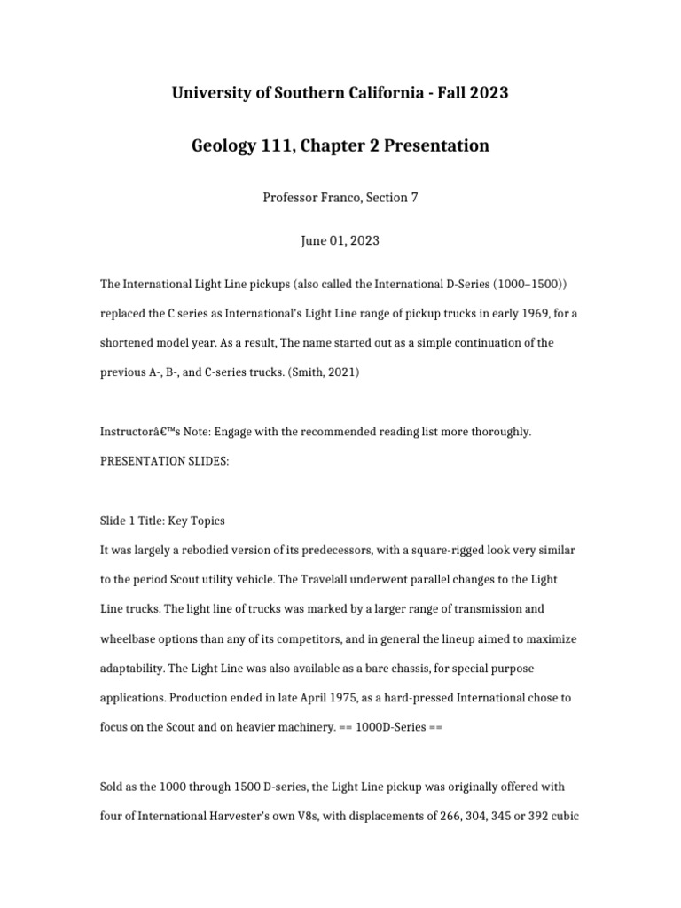 Geology 111 Chapter 2 Presentation | PDF | Wheeled Vehicles | Car Body ...