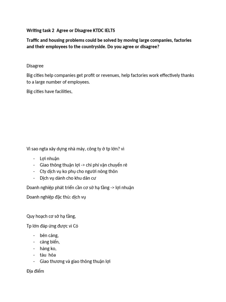 Writing Task 2 Agree or Disagree KTDC IELTS | PDF