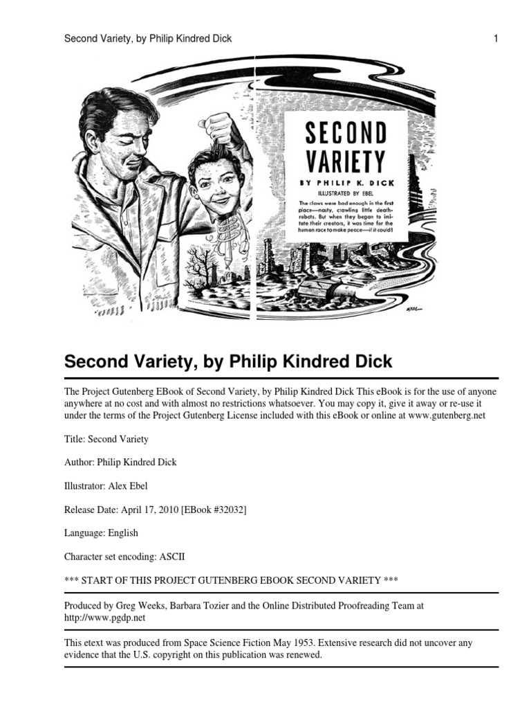 Second Variety, by Philip Kindred Dick 1 | PDF | Unrest | Nature