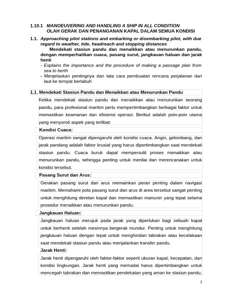 Manoeuvering and Handling A Ship in All Condition | PDF