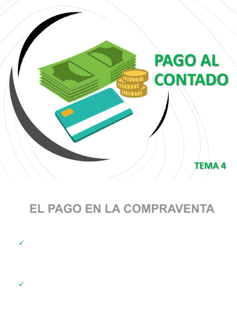 Medios y Tipos de Pago al Contado | PDF | Cheque | Dinero