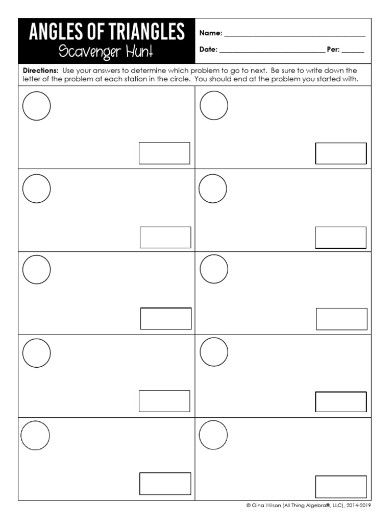 Patel, Shreya M Student - Triangles Scaveneger Hunt Fixed | PDF ...