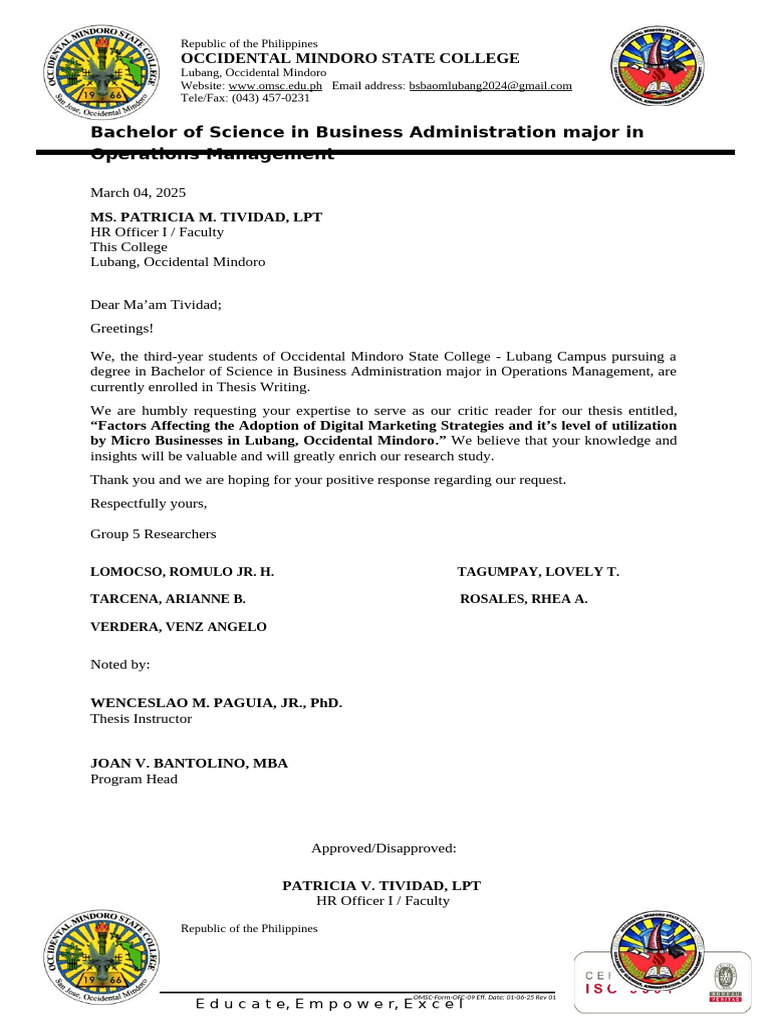 Letter For Critic Reader | PDF | Educational Stages