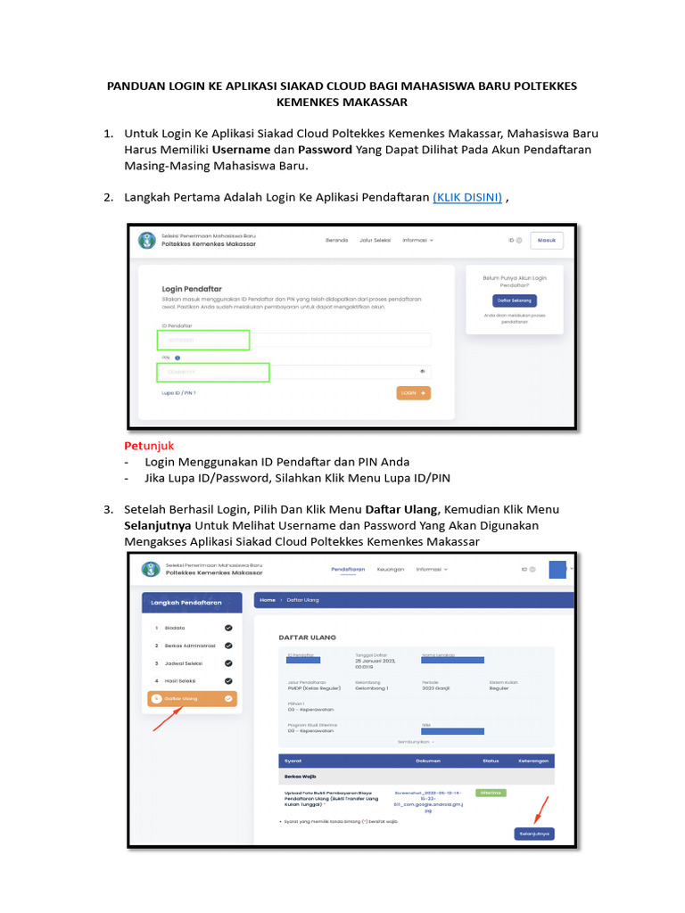 Panduan Login Ke Aplikasi Siakad Cloud Dan Pengisian KRS Bagi Mahasiswa Baru Poltekkes Kemenkes ...