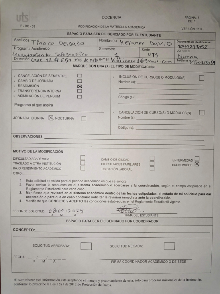 Documento de Readmisión | PDF