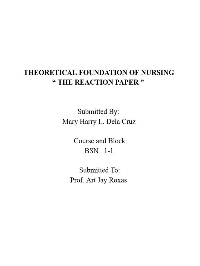 TFN (Harry) - REACTION PAPER | PDF | Theory | Rationalism