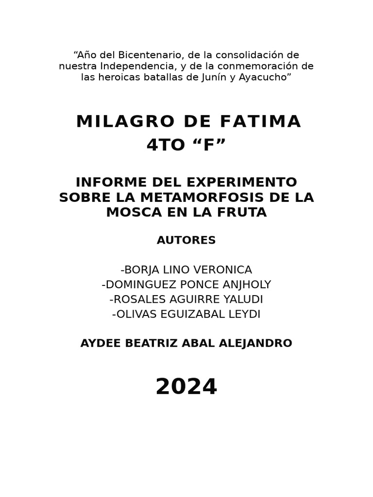 Trabajo Anjho | PDF | Descomposición | Mosca