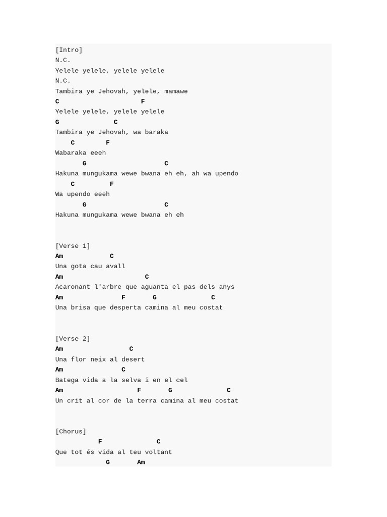 Meravellós Regal Lletra I Acords | PDF