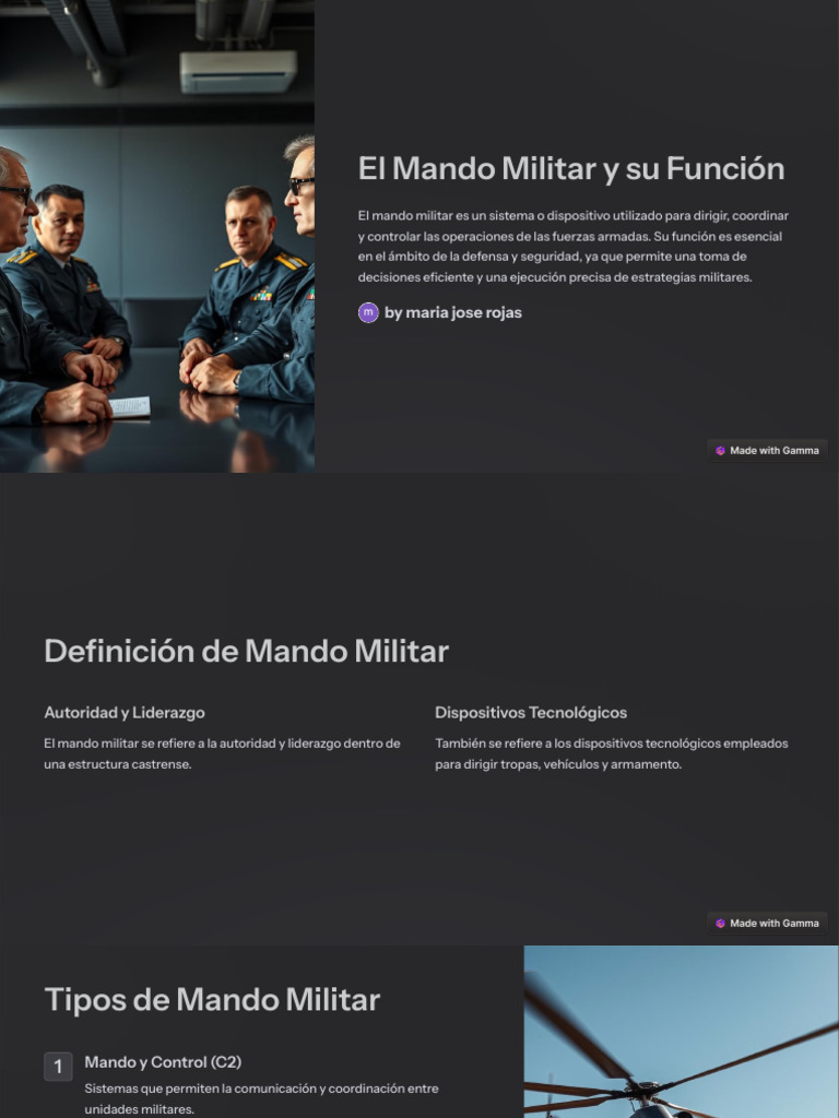 El Mando Militar y Su Funcion | PDF | Ciencia militar | Liderazgo