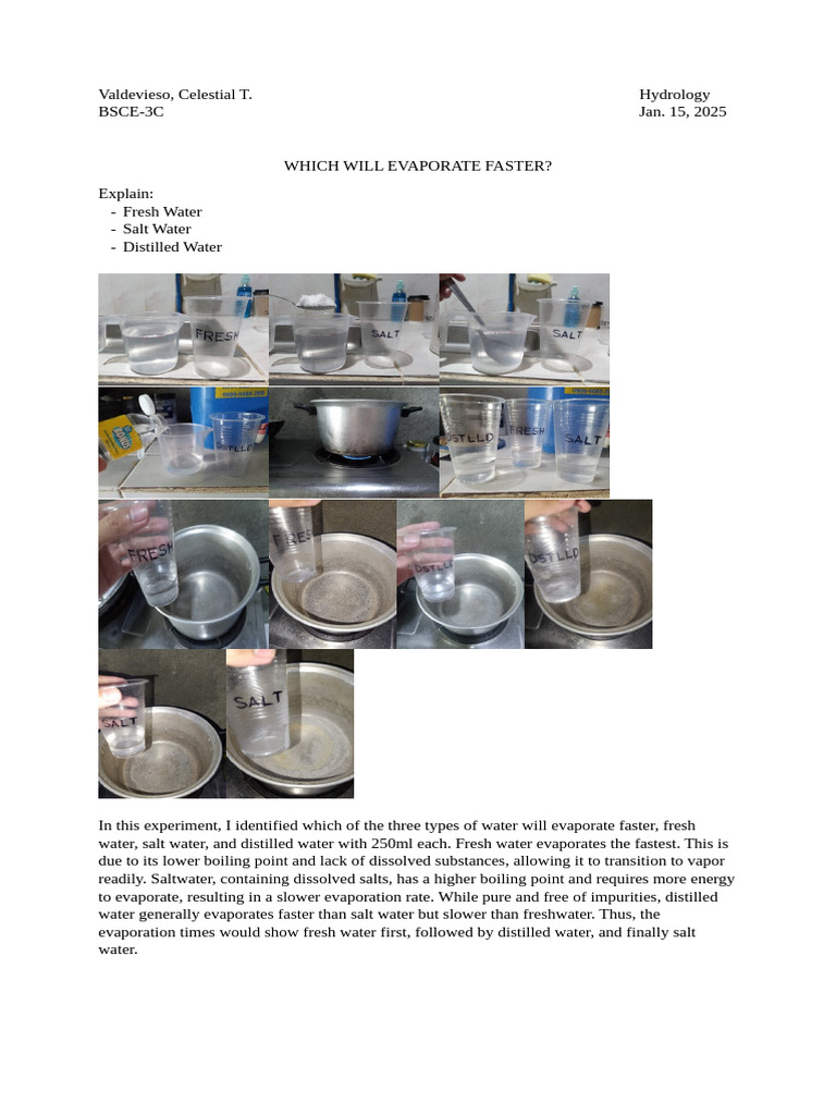 Experiment HYDROLOGY | PDF