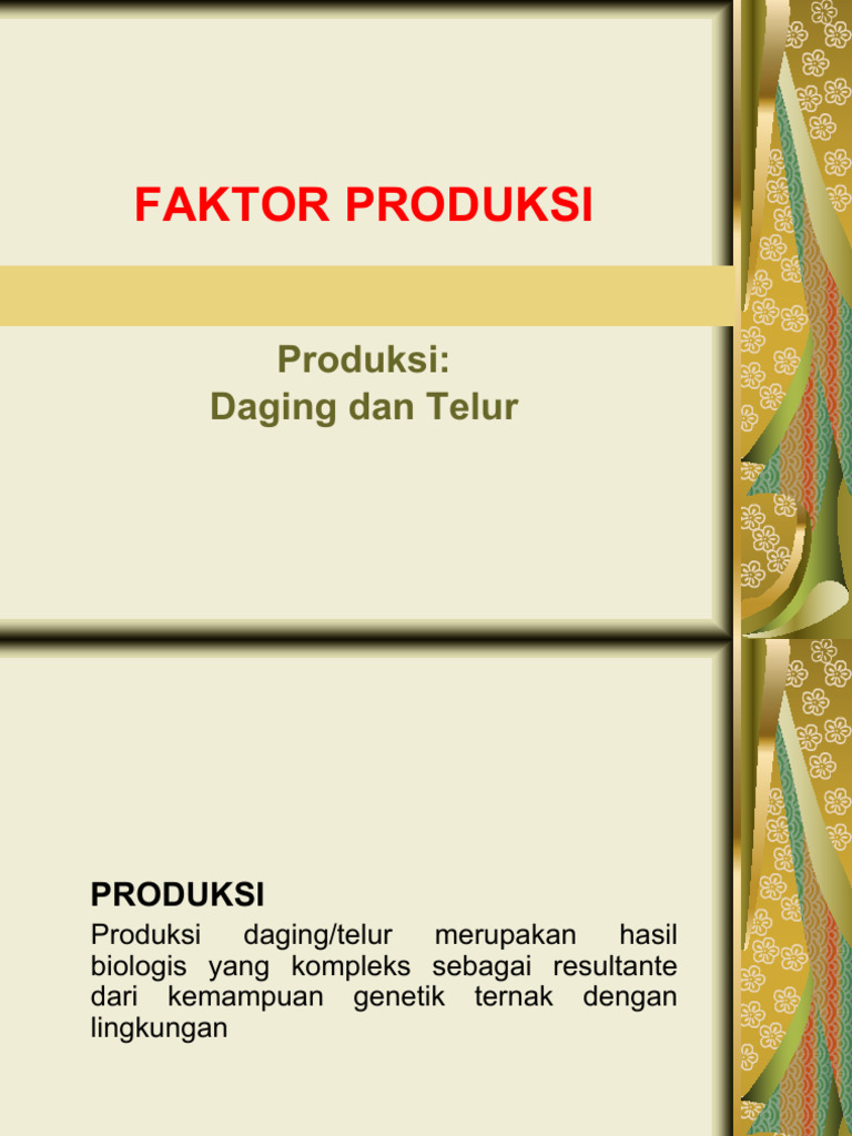 Produksi Daging dan Telur Ayam: Standar SNI | PDF