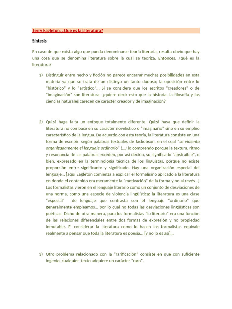 Terry Eagleton | PDF | Poesía | Verdad