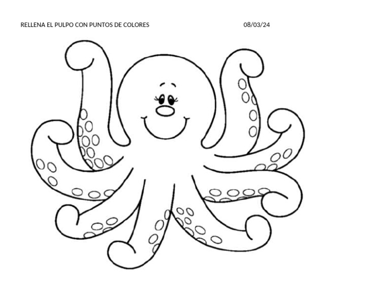 Colorea el Pulpo con Puntos | PDF