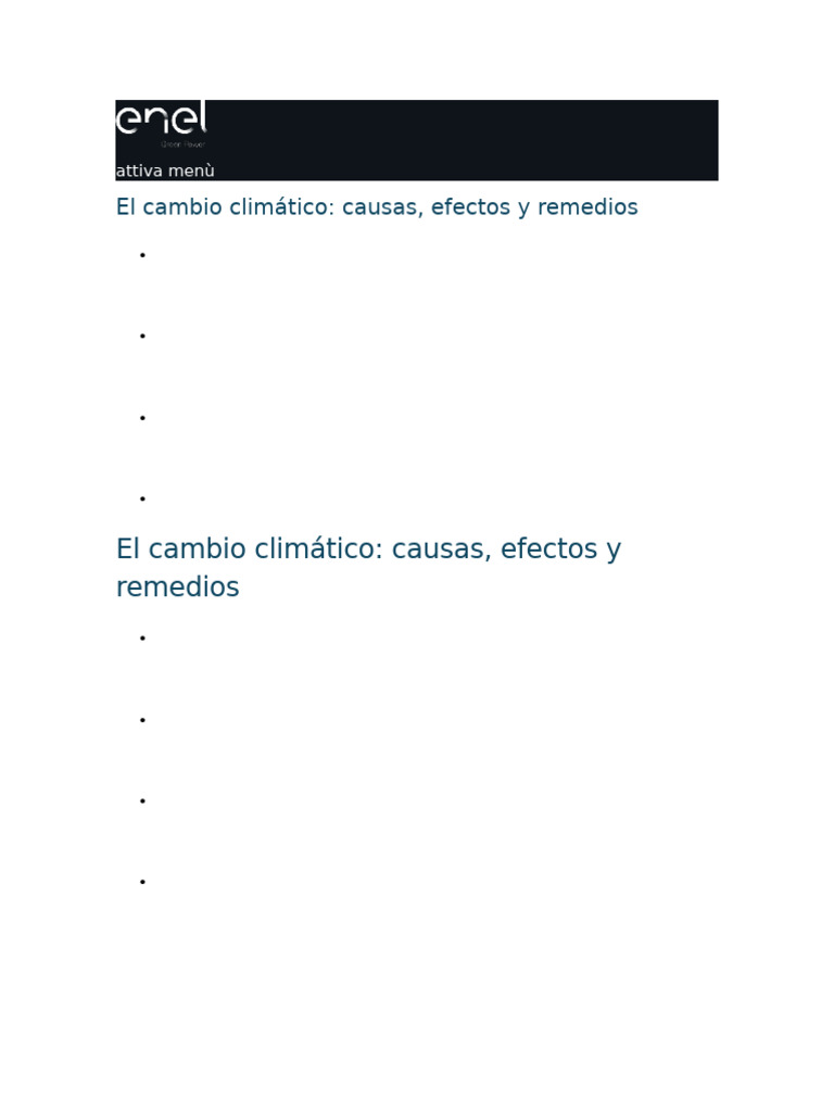 Causas Del Cambio en El Clima | PDF | Efecto invernadero | Cambio climático