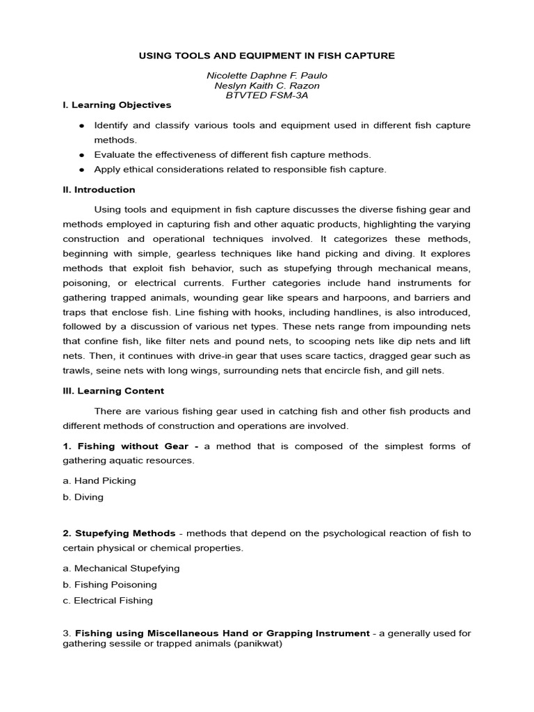 Paulo-Razon Written Report | PDF | Outdoor Recreation Techniques ...